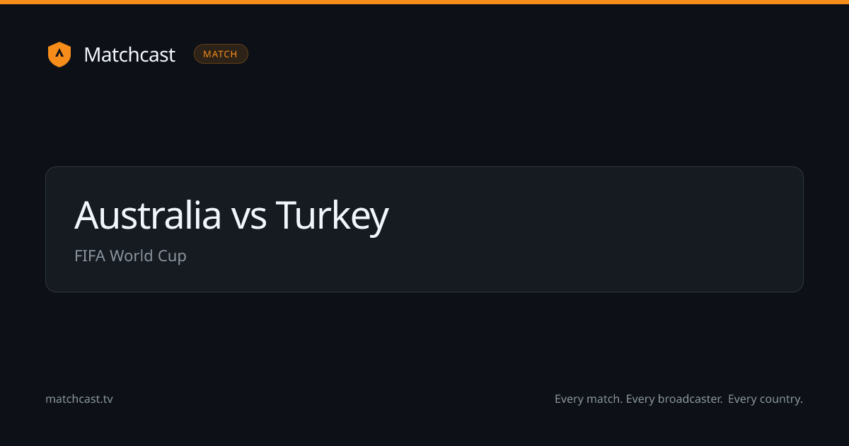 Australia vs Turkey: Watch & Recap | FIFA World Cup · Matchcast